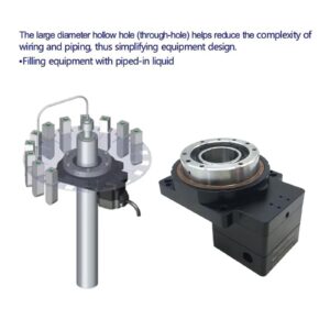 KACOME CNC Hollow Rotary Actuator Stages Marking Rotary Table Indexing Table Motorized Rotary Table Circumferential 4-axis(Ratio 10 to 1,6.35mm Input)