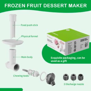 OTOmitra Frozen Fruit Soft Serve Maker for KitchenAid Stand Mixer, Dairy-Free Fruit Desserts Maker, Frozen Yogurt Maker, Dishwasher-Safe Sorbet Maker, Natural Ice Cream Maker Attachment