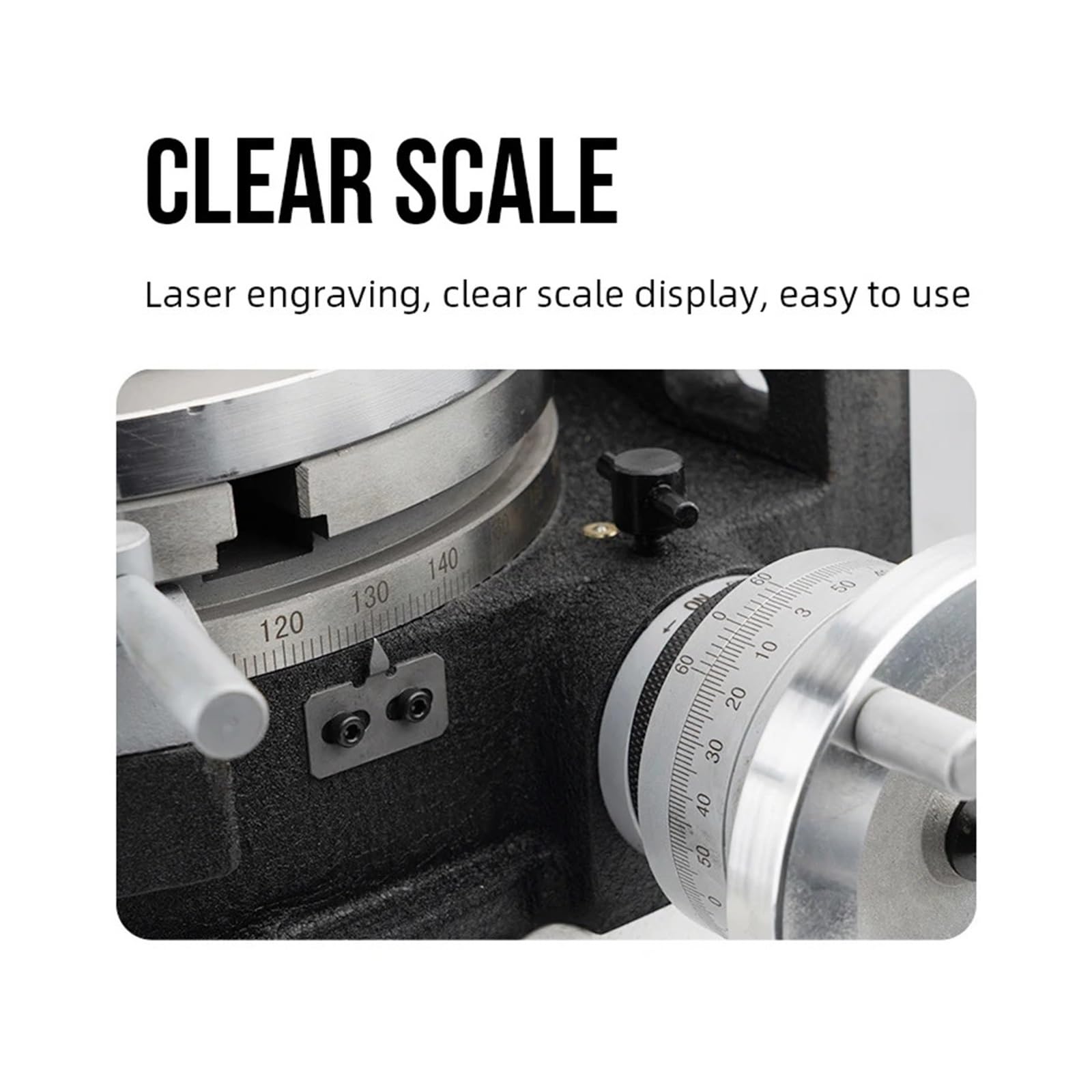 5' HV5 127 mm Indexing Turntable (Vertical and Horizontal) with 100 mm CNC Lathe Chuck for Grinding Mills(HV5 K11-100 3 Jaw)