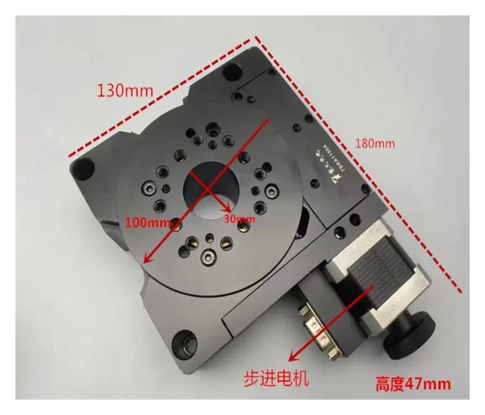 KACOME Motorised Rotary Table Hollow R-axis 360° indexing Table Table 100mm Tested