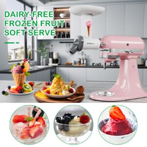 OTOmitra Frozen Fruit Soft Serve Maker for KitchenAid Stand Mixer, Dairy-Free Fruit Desserts Maker, Frozen Yogurt Maker, Dishwasher-Safe Sorbet Maker, Natural Ice Cream Maker Attachment