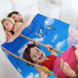 Heidi,a Girl of The Alps Poster Japanese Anime Fleece Throw Blanket for Bed Couch Sofa 300GSM Super Soft and Warm Flannel Blankets Home Decor 30"x40"