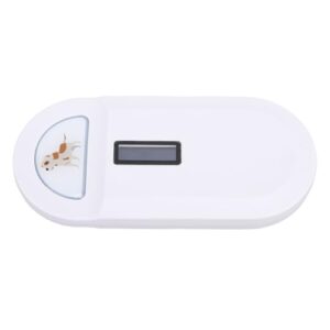 Pet Microchip Reader Rechargeable, Handheld Pet Chip ID Scanner, Pet Management, High Frequency Reading, 128 Data Storage, for Animal, Pets, Dogs, Cats (White)