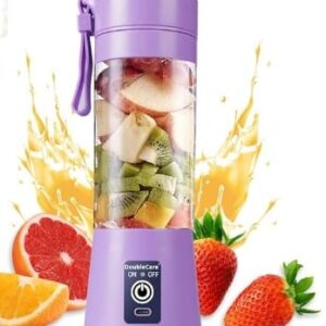 Portable Blender, Personal Mini Juice Blender, USB Rchargeable Juicer Cup with Six Blades in 3D, Smoothie Blender Home/Office/Outdoors, Dark purple (purple)