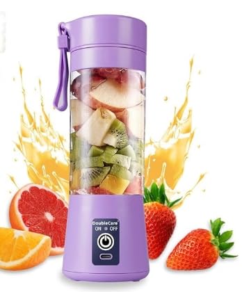 Portable Blender, Personal Mini Juice Blender, USB Rchargeable Juicer Cup with Six Blades in 3D, Smoothie Blender Home/Office/Outdoors, Dark purple (purple)