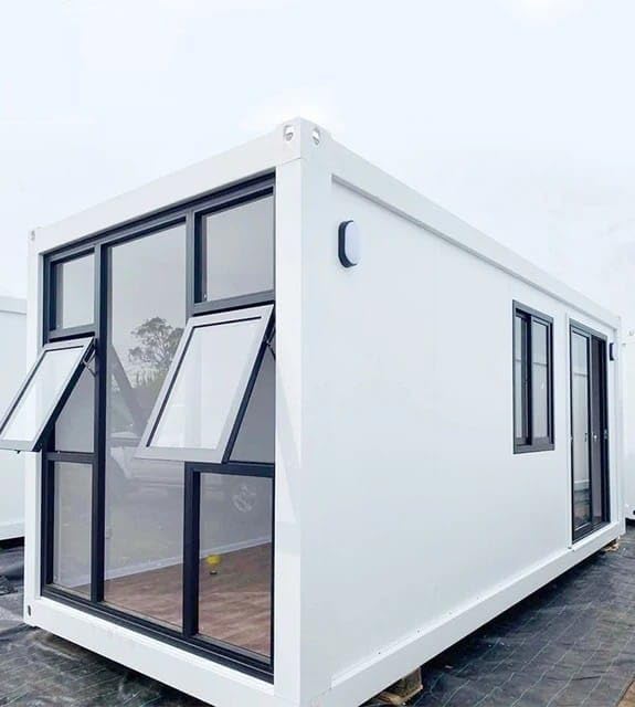 1-Bedroom Container House 20 FT X 10 FT Prefab Tiny Home to Live in for Adults Mini Foldable Mobile Home Modular Guest Homes kit casas prefabricadas para Vivir with Water & Electricity Terrace