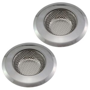 ctwha 2pcs 4.5 inch od stainless steel kitchen sink strainer large wide rim strainer drain strainer suitable for sink drainage and garbage disposal