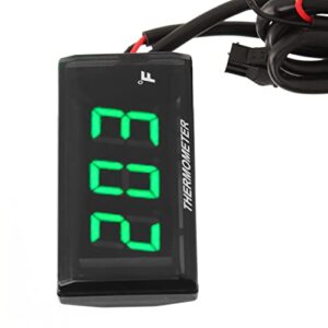 AKLOSIPY LCD Temperature Gauge Motorbike LCD Te Gauge Motorcycle Digital Motorcycle LCD Motorcycle Temperature Gauge for Motorbikes (Green)