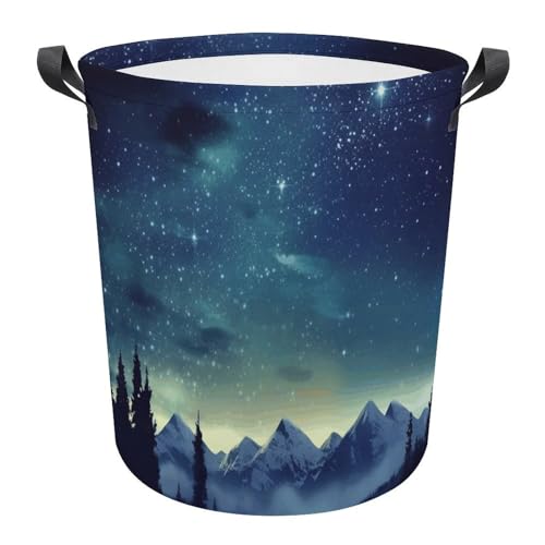 Laundry Hamper Celestial Night Sky Freestanding Laundry Basket Thickened Waterproof Collapsible Clothes Hamper Storage for Clothes Toys Dorm And Family