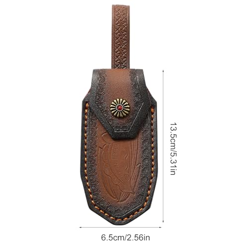 PTILSERY Foldable Knife Storage Case Leather Holsters Belt Foldable Knife Pouches Belt Foldable Knife Holsters Gift for Collector