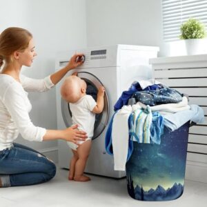 Laundry Hamper Celestial Night Sky Freestanding Laundry Basket Thickened Waterproof Collapsible Clothes Hamper Storage for Clothes Toys Dorm And Family