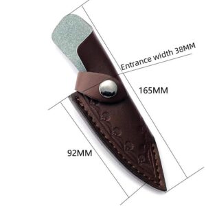 3PCS Leather Knife Sheath, Knife Case for Belt with Snap Closure Fits for Outdoor Fixed Knife