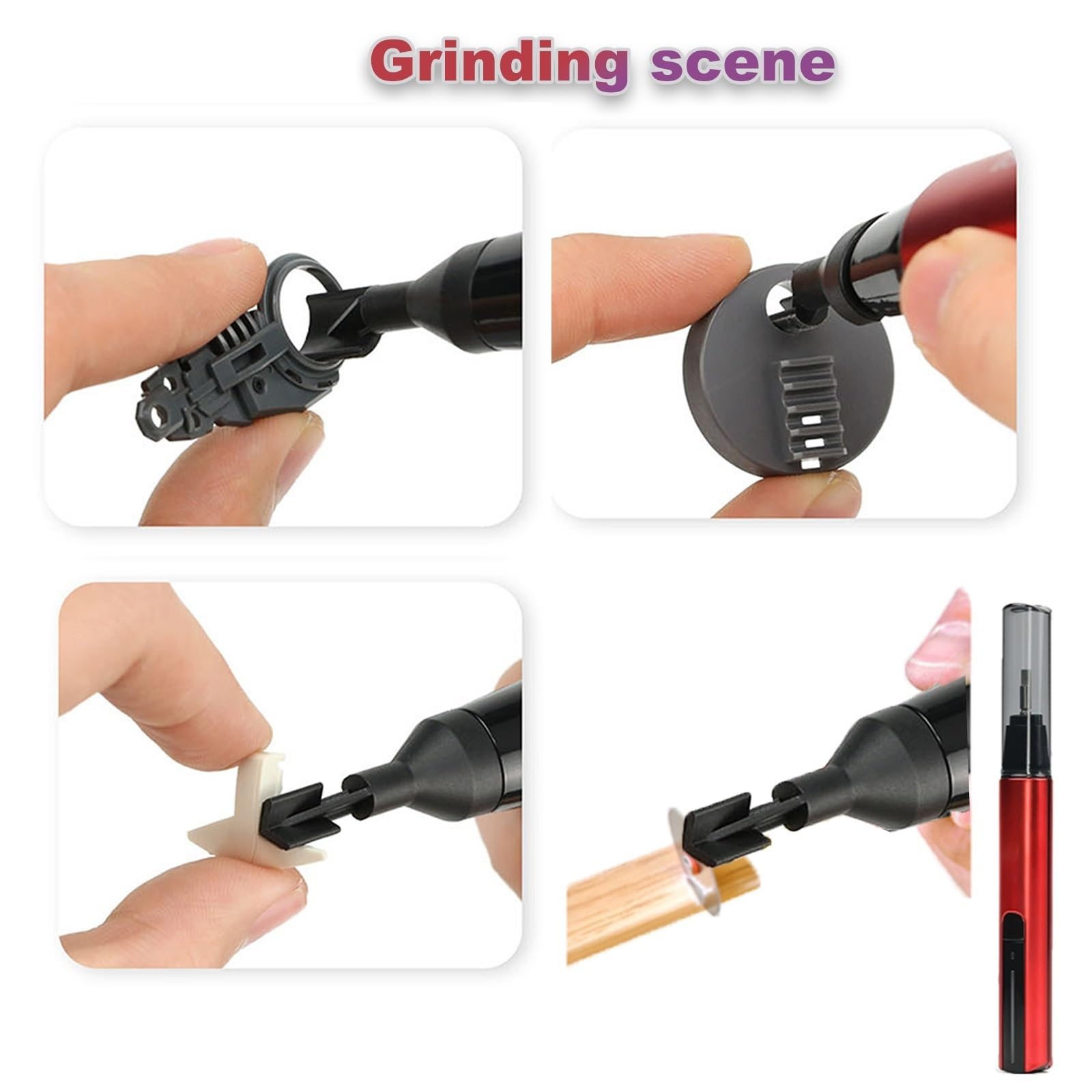 Reciprocating Electric Sanding Pen, 3-Speed Adjustable Detail Sanding Pen with Anti-Cut Finger Cover, USB Quick Charging Pen Sander for Tight Spaces Crafts