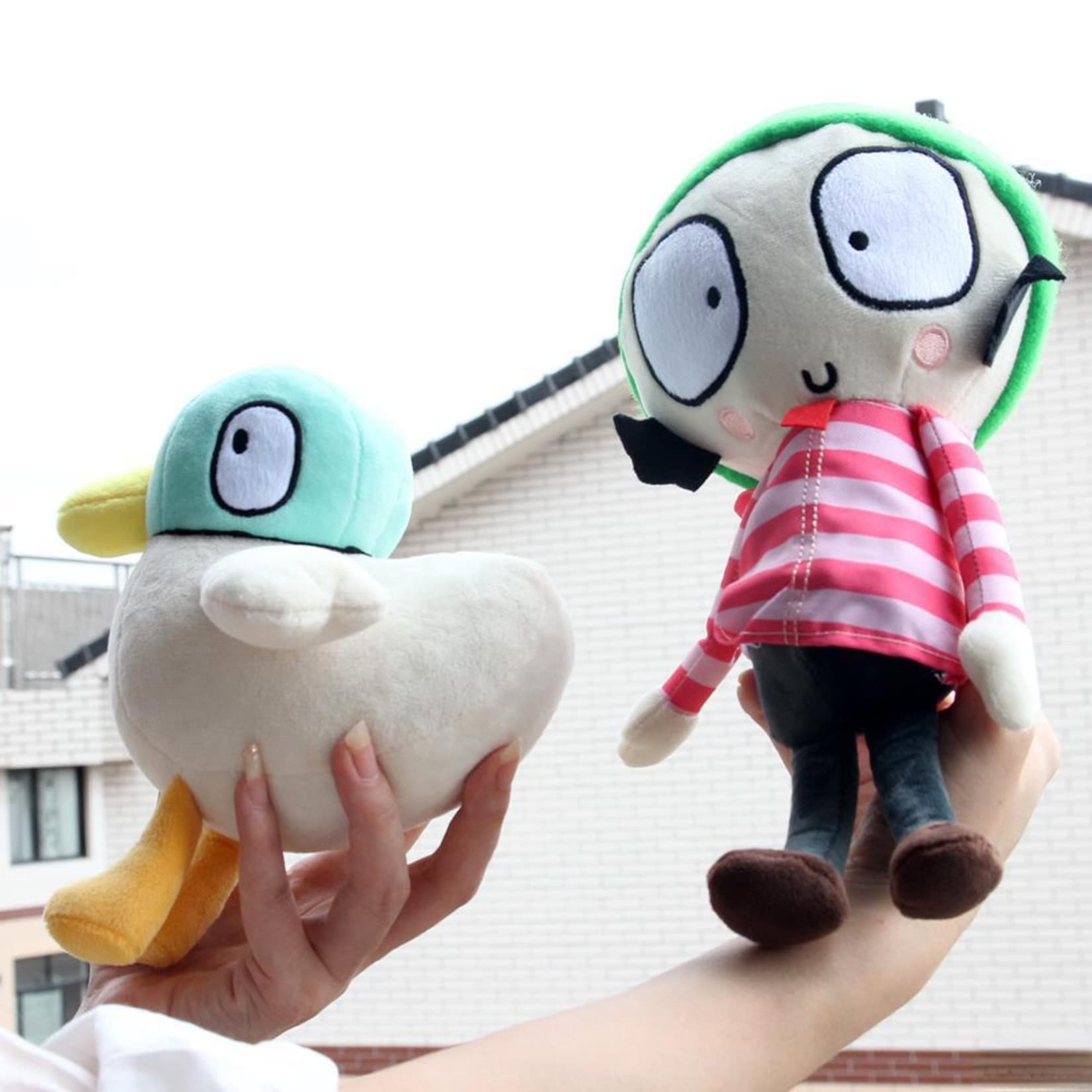 ITPZ The Little Girl and Good Duck Plush Toy,Sarah and Duck Pillow for Kids’Room Decor,Gift for Animation Fans and Kids Birthday