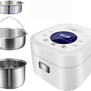 Low Carbon Rice Cooker, Multifunctional Rice Cooker, 304 Stainless Steel Non Stick Inner Pot Rice Cooker, Three iInternal Container Designs For Separating Rice Soup, 24-Hour Timer Design（220v）