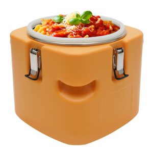 insulated food carrier, insulated soup pan carrier, 9.5l 2.5gal portable commercial hot cold food warmer box for restaurant canteen home party