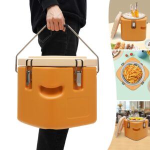 Insulated Food Carrier, Insulated Soup Pan Carrier, 9.5L 2.5gal Portable Commercial Hot Cold Food Warmer Box for Restaurant Canteen Home Party