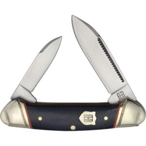 rough rider mini canoe blue denim micarta rr2664