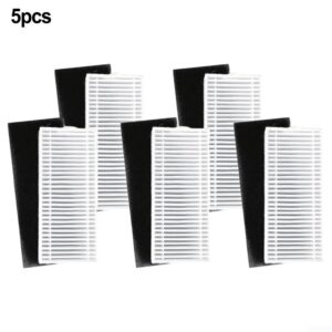 5 Pcs Filter Replacement For IHome Nova S1 Pro, IHRVS1PRO-3BLK, IHRVS1-3BLKS, IHRV9-BLKS Sweeper Accessories Filter, Robotic Vacuum Cleaner Parts