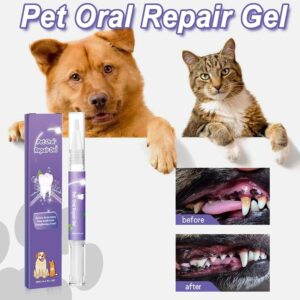 Pets Toothbrush,Pet Oral Repair Gel Pen for Dogs Cat,Pet Oral Repair Gel,Pet Comfy Toothbrush Pen,Tooth Cleaning Pen for Dog Cats Dental Care Fresh Breath,Pet Breath Freshener Gel Care Cleaner