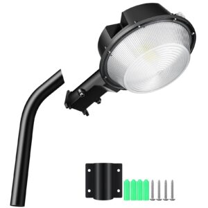 auxtings 100w led barn light,10000lm yard area lights dusk to dawn outdoor lighting with photocell 6000k daylight ip66 waterproof street lights for security farmhouse area light garage