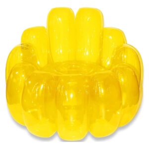 sunkox jelly inflatable chair,jelly chair,jelly collection inflatable chair,inflatable sofa,indoor outdoor portable blow up couch,for indoor outdoor camping, party, beach, hiking, yard (yellow)