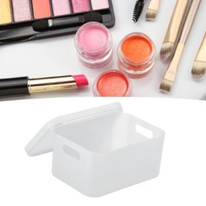 Versatile Clear Plastic Makeup Storage Box Lidded Ideal for Office & Home Use Effective Organization and Visibility