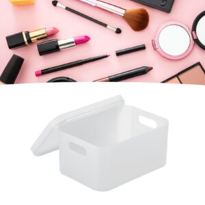 Versatile Clear Plastic Makeup Storage Box Lidded Ideal for Office & Home Use Effective Organization and Visibility