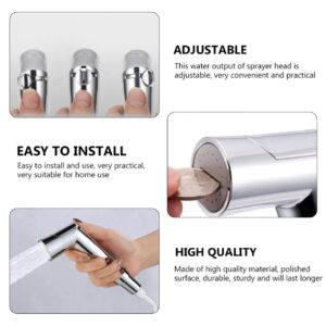 Gadpiparty 1 Set Toilet Sprayer Airbrush Hose Lip Gloss Kit Spray Pal Diaper Bidet Hand Bidet Sprayer Kit Hot and Cold Hand Held Bidet Shower Head Kit Handheld Sprayer Kit Silver Copper