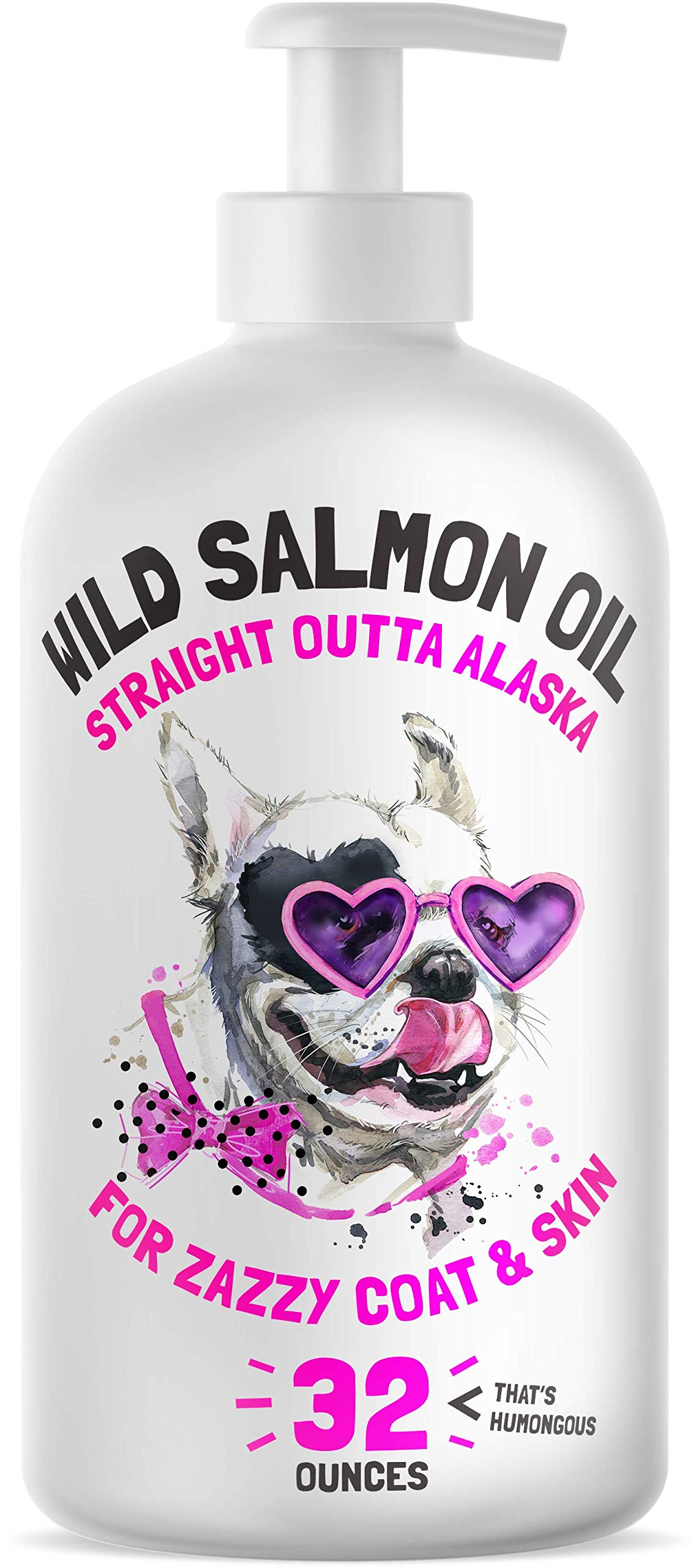 Wild Alaskan Salmon Oil for Dogs & Cats 32 oz and Allergy Relief Chews for Dogs & Immune & Digestive Supplement 120 Chews