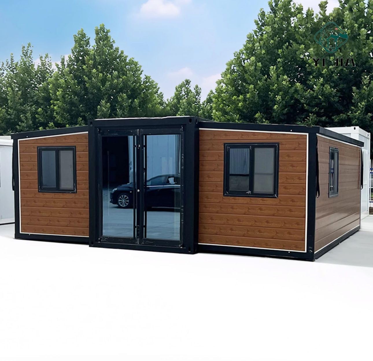 40ft House with Luxury Design, with 3 Bedroom, 1 Living Room, 1 Full Equiped Bathroom and Kitchen,Prefabricated Container House for Adults Living, Foldable Mobile Home Easy Setup & Move