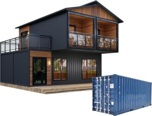 double story container house 5 room prefab tiny home to live in for adults mini foldable mobile home modular guest homes kit casas prefabricadas para vivir with water & electricity terrace