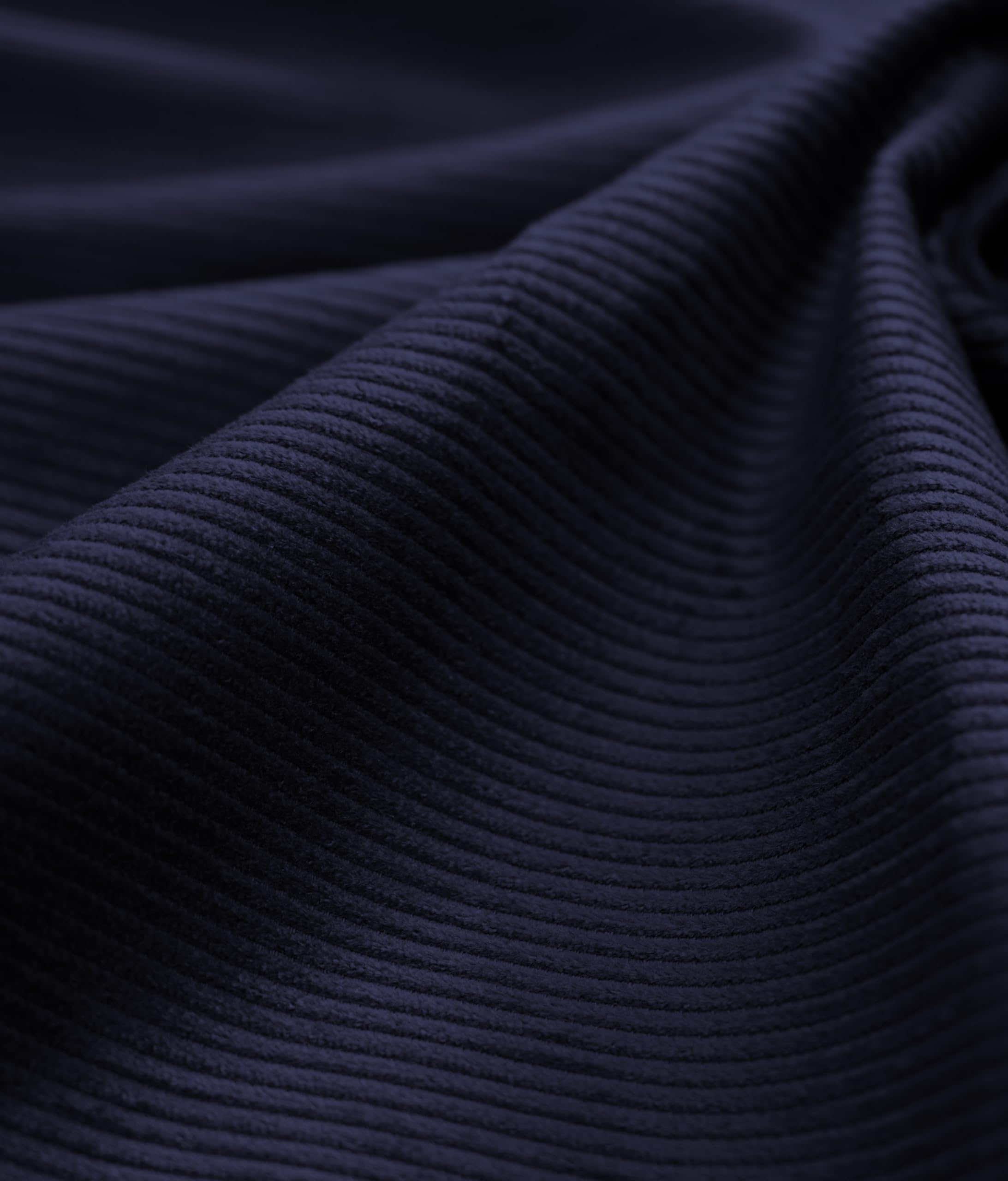 Corduroy Fabric 8 Wale Apparel 290-300GSM Solid Color by Continuous Yard 58" W 100% Cotton - Egyptian Yarn Stripe Texture Soft Trouser Coat Cushion Cover Sofa Cover Sewing Costume Upholstery Navy