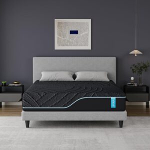 dyonery king 14 inch memory foam mattress in a box, copper gel medium mattress for release pressure, with cooling knit fabric cover, certipur-us certified fiberglass free, made in usa, 76”x80”