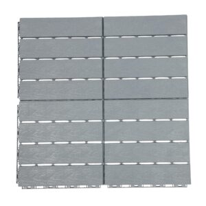 hydiygt balcony flooring – 27-pack interlocking deck tiles – 12 x 12-inch floor tiles – flooring tiles for balcony, patio, porch, indoor, outdoor – waterproof and weatherproof (27 dark gray)