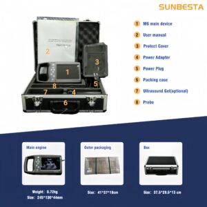 SUNBESTA Veterinary Ultrasound Machine Lightweight, Portable Design with 5.7 Inch LCD Screen, 3.5MHz High Frequency Mechanical Probe for Pregnant Pigs, Sheep and Goats Only