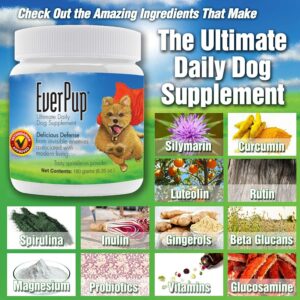 EverPup Dog Supplement, 720g – All-in-One Multivitamin with Glucosamine, Probiotics, Antioxidants for Joint, Immune & Digestive Support for All Ages