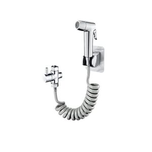 zlocyivhe bidet sprayer kit for toilet diaper bidet toilet sprayer toilet bidet sprayer handheld bathroom shower head hose 3.5m telescopic hose water divider with bracket,chrome