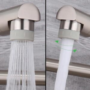 Toilet Bidet Sprayer, Jet Sprayer for Toilet with Hot and Cold Mixer Valve, Wall Mount Rotating Folding Kitchen Faucet, Pull Out Two Hole Bidet Faucet