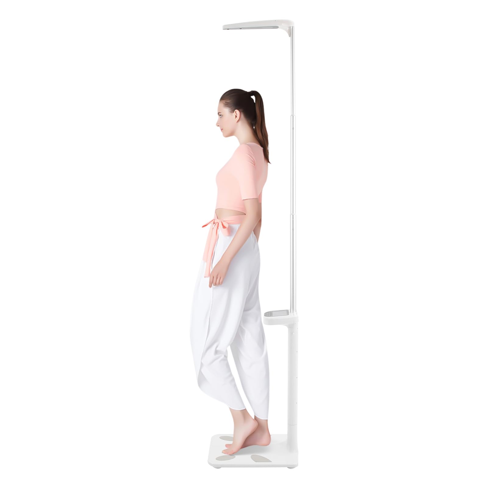 Digital Physician Scale, Professional Medical Scale, Ultrasonic Height and Body Fat Measurement Device, Smart Body Composition Analyzer, Suitable for Measuring Weight, BMI, Muscle, Bone, Calories