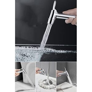 ZLOCYIVHE Bidet Sprayer kit for Toilet Diaper Bidet Toilet Sprayer Toilet Bidet Sprayer Handheld Bathroom Shower Head Hose 3.5M Telescopic Hose Water Divider with Bracket,Chrome