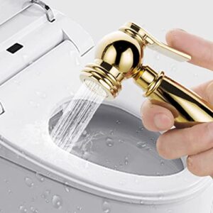 ZLOCYIVHE Hand Shower for Toilet Use Hand Held Toilet Bidet Sprayer Toilet Bidet Sprayer Set Brass Gold with Hose Cold Water Toilet Spray Gun Attachment