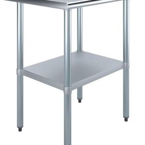 Express KitchQuip Stainless Steel Work Table | Commercial & Residential Kitchen Laundry Garage Utility Bench | NSF Metal Prep Table (24" x 30" Table)