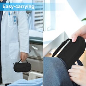 SKYREH Bundle: Stethoscope Holder Clip, PU Leather Stethoscope Hip Holder + Slim Stethoscope Hard EVA Case Shockproof Travel Storage Bag for 3M Littmann Classic III, 3M Littmann Cardiology IV