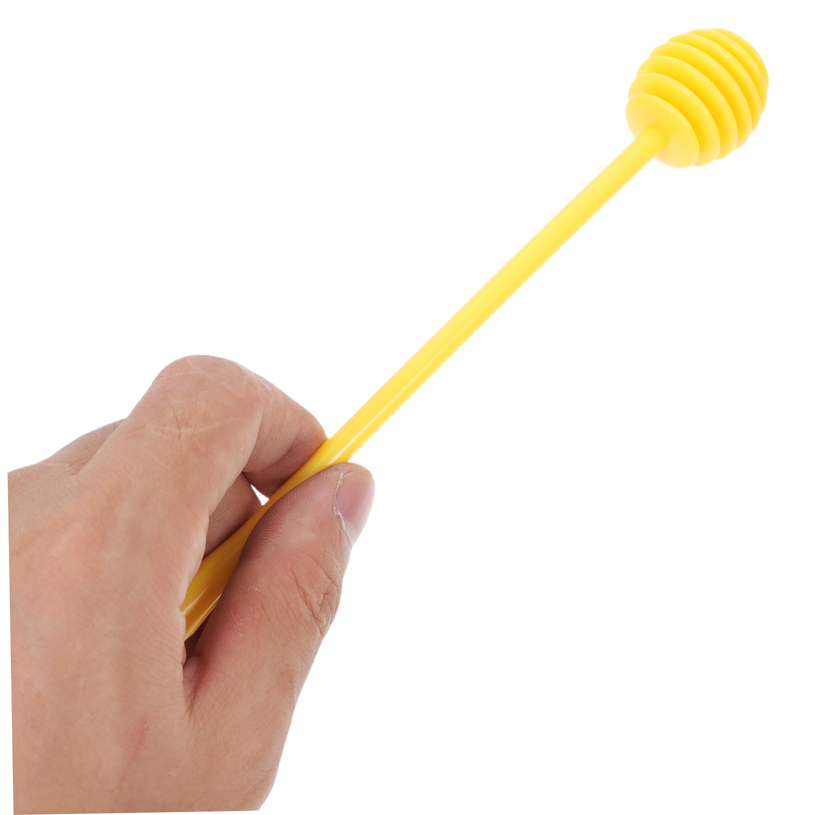 ORFOFE 6pcs Honey Extractor Honey Mixing Stirrer Honey Drizzle Stick Honey Stirring Stick Honey Mixing Sticks Honey Dipper Honeycomb Stick Honey Comb Wand Honey Bee Abs Yellow re-usable