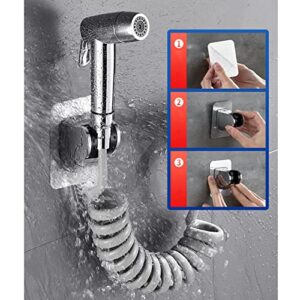 ZLOCYIVHE Bidet Sprayer kit for Toilet Diaper Bidet Toilet Sprayer Toilet Bidet Sprayer Handheld Bathroom Shower Head Hose 3.5M Telescopic Hose Water Divider with Bracket,Chrome