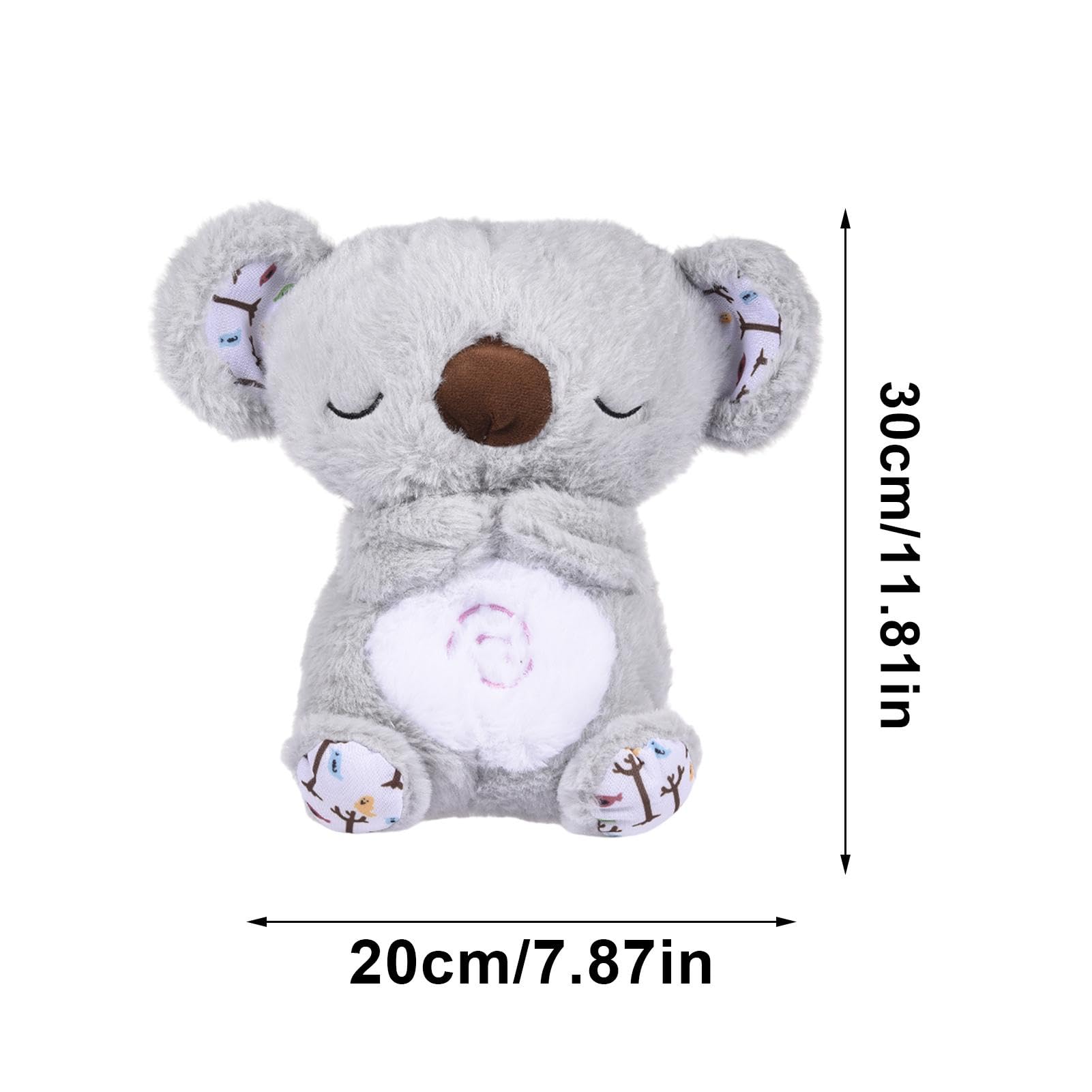 The Relief Koala, Anxietys Relief Koala Breathing, Breathing Otters Sleep Buddy for Adults, Sleeping Koala Plush Breathing, 2024 New Calming Koala, Adjustable Music