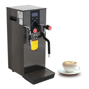 commercial milk frother, 12l multi-purpose full-automatic steam boiling water frothing machine, led screen display electric milk foam machine, suitable for cafe, bubble tea stores, coffee shops