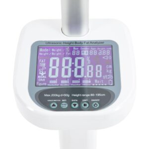 Digital Physician Scale, Professional Medical Scale, Ultrasonic Height and Body Fat Measurement Device, Smart Body Composition Analyzer, Suitable for Measuring Weight, BMI, Muscle, Bone, Calories