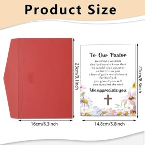 Pastor Appreciation Cards - Thank You Card Gifts for Pastor Appreciation Gifts for Men Women Baptism Christmas Birthday Gifts for Pastors Religious Christian Gifts for Him Her To Our Pastor Gift Ideas